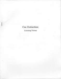 Cue Extinction - ASI Training